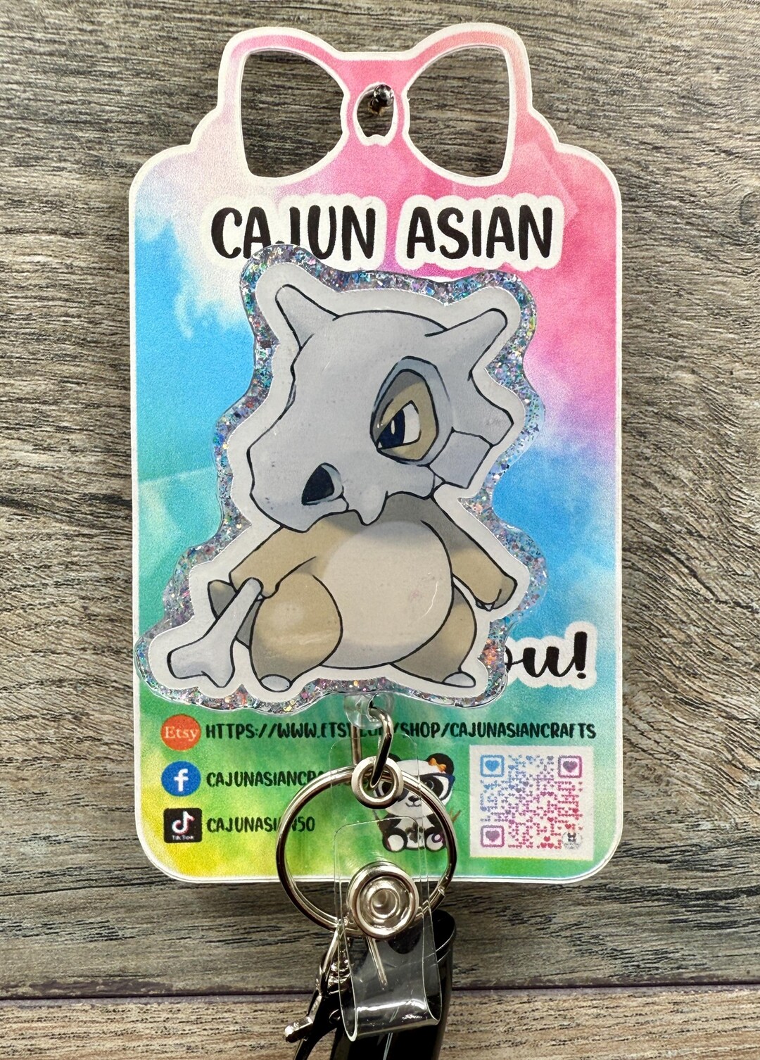 Cute Cubone Pokemon Inspired Retractable Badge Reel/id Holder-free ...