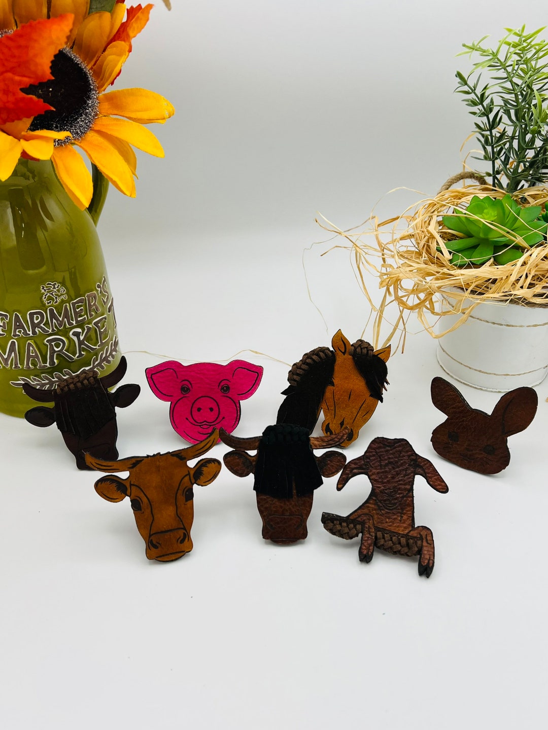 Animal Leather Car Freshener, Farm Animal Freshies, Country Air ...