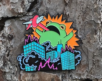 Kaiju Frog Pin - Etsy