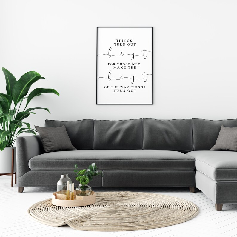 Things Turn Out Best Quote Wall Art - Etsy