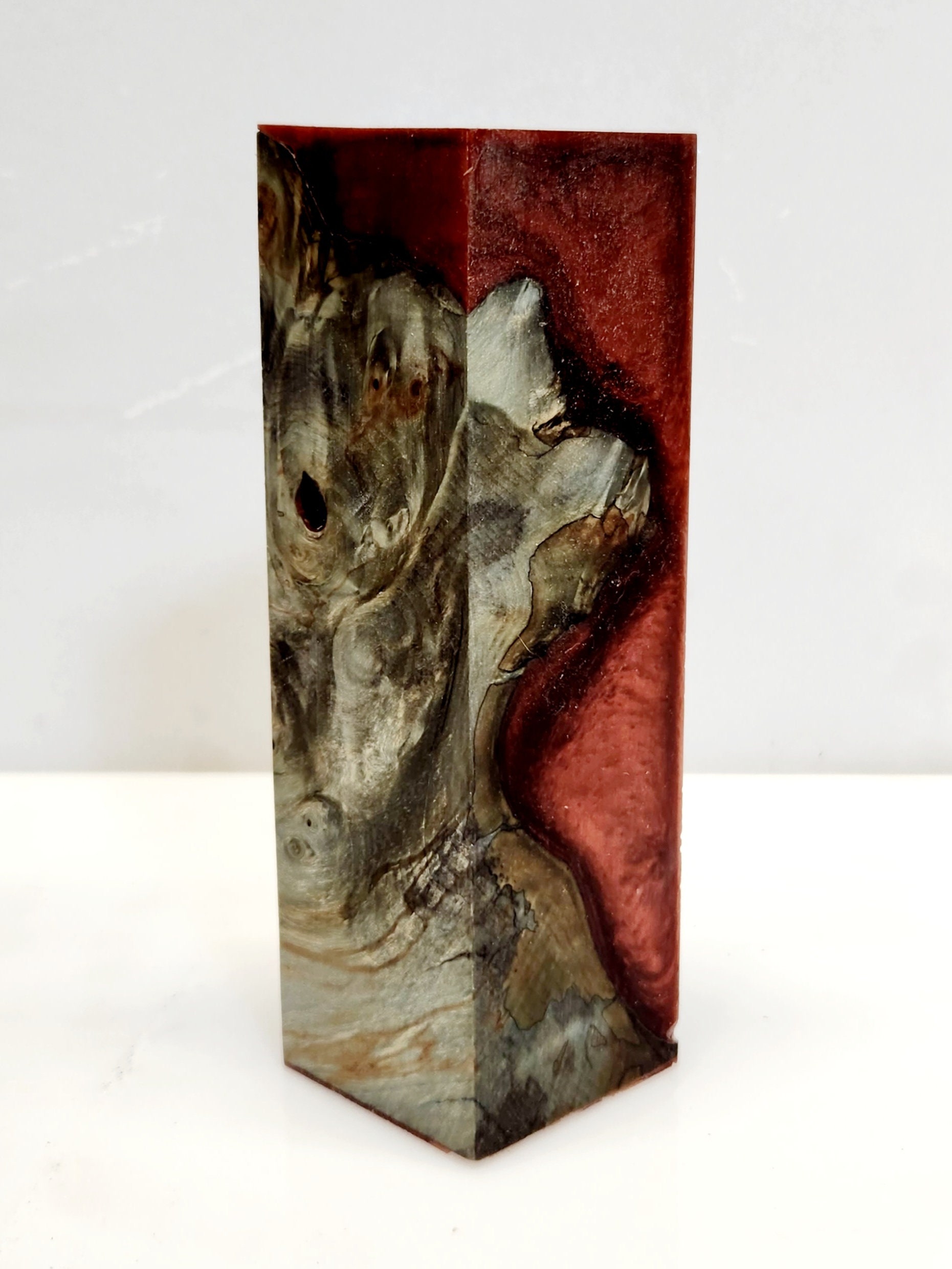 Call Or Turning Blank Block Dyed Buckeye Burl Resin Hybrid call-or-turning-blank-block-dyed-buckeye-burl-resin-hybrid