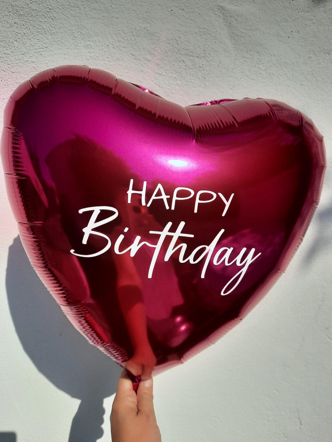 Foil Balloon Happy Birthday in Heart Shape Unfilled Suitable for Air ...