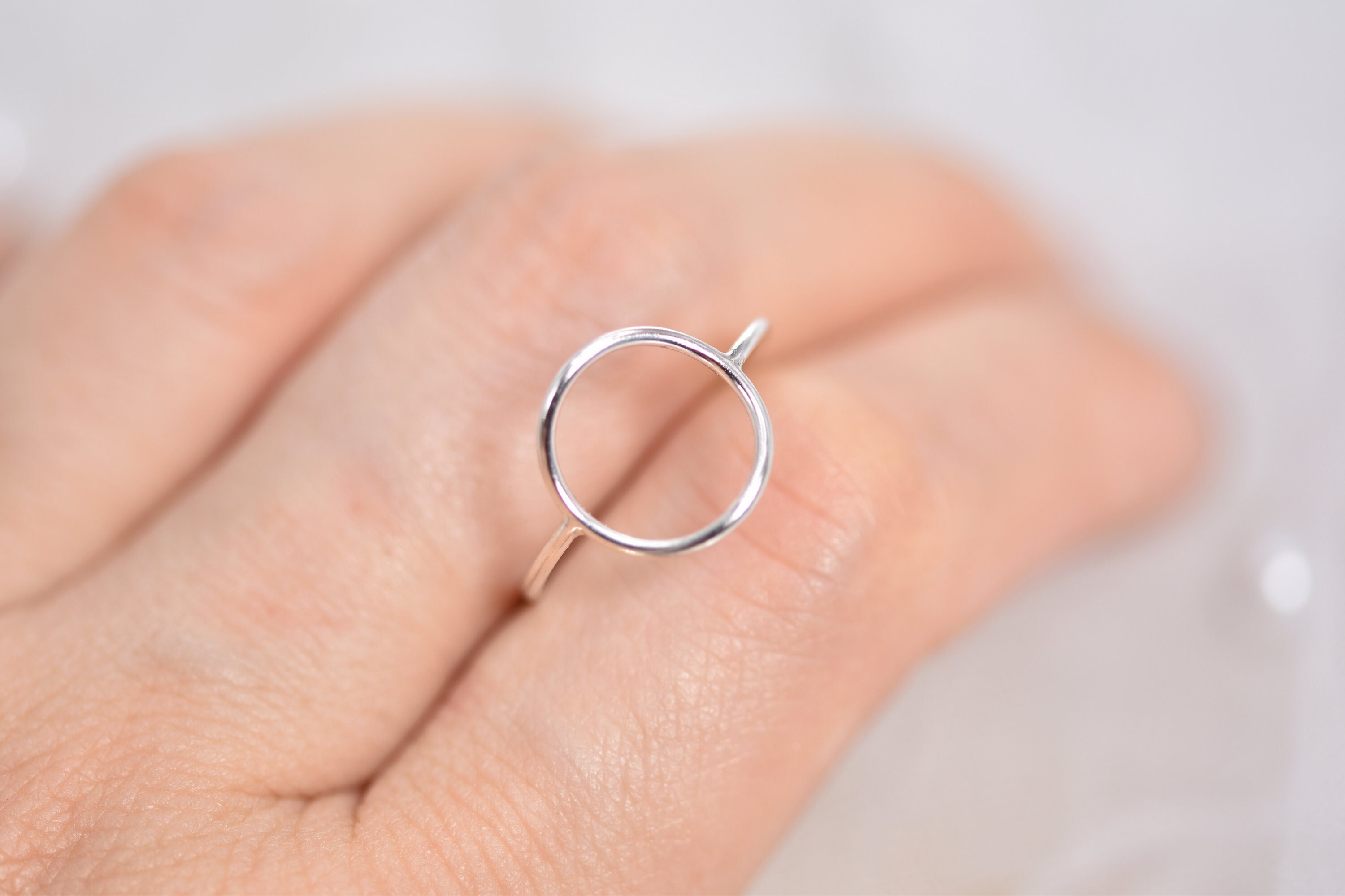 Open Circle Ring Gold Circle Ring gold or Silver Simple Ring - Etsy