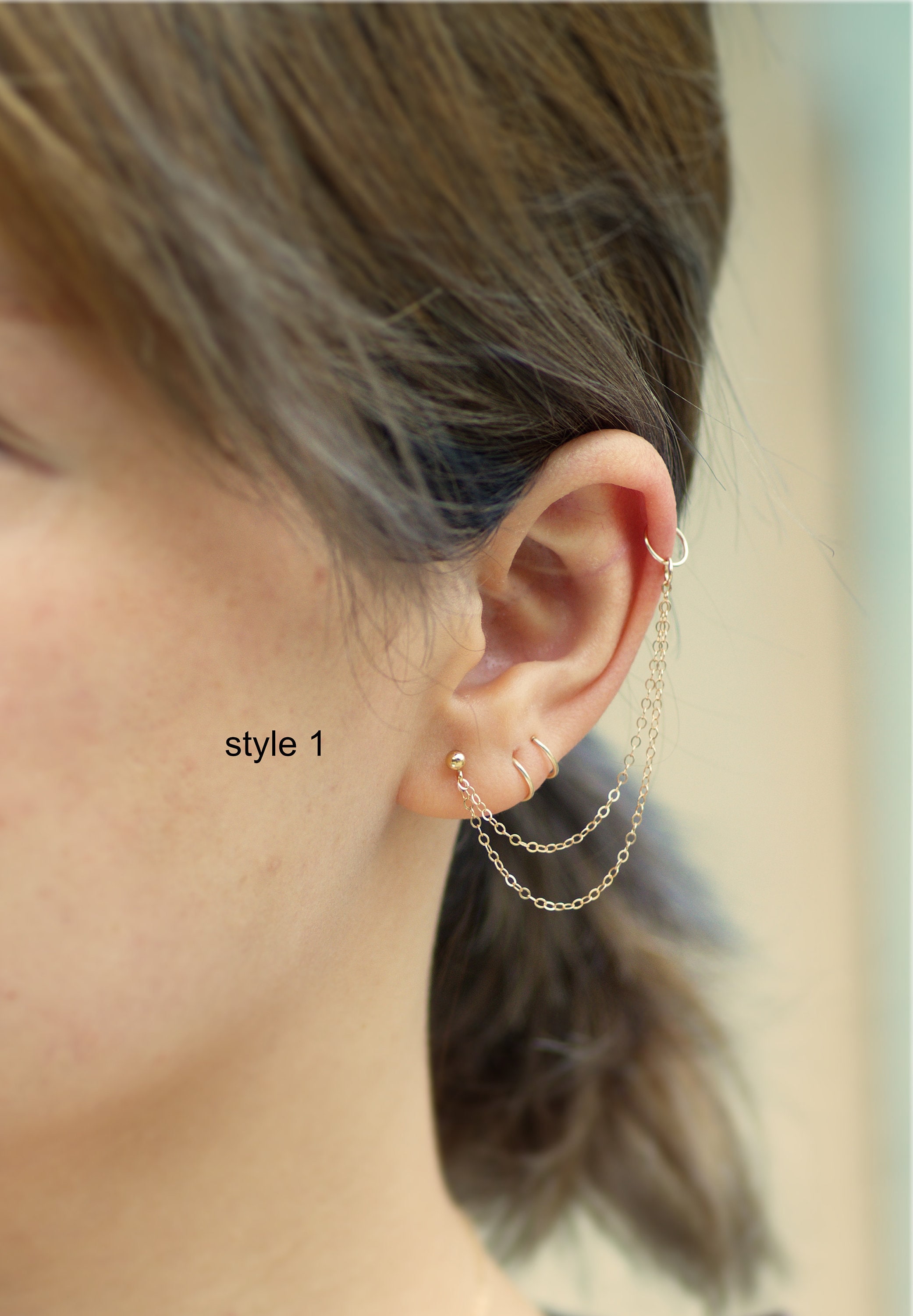 Ear Piercings Cartilage Chain