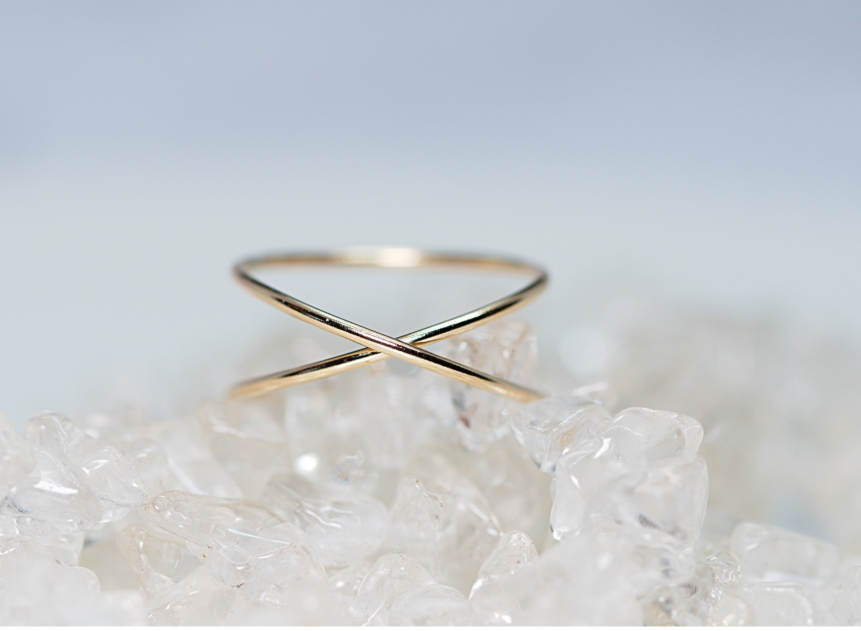 X Ring 14K Gold Filled Gold Criss Cross Ring Gold Cross - Etsy