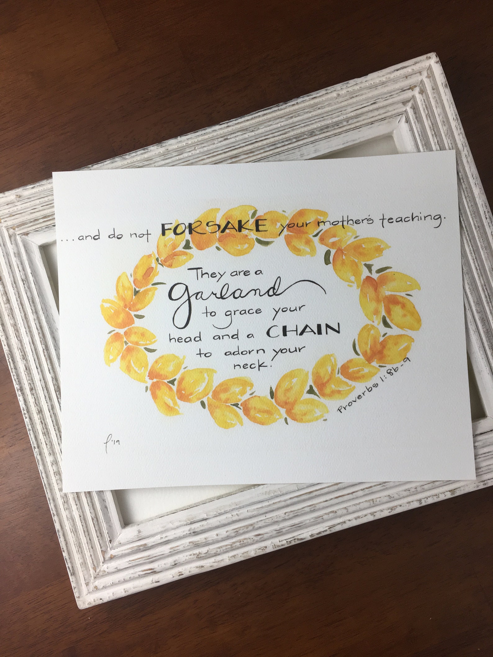 Proverbs Art Print, Biblical Art Print, Yellow Bible Verses, Yellow ...