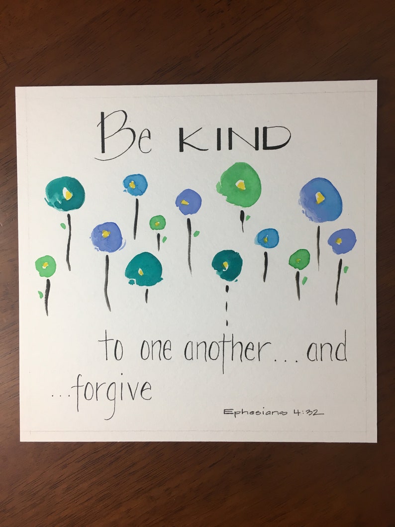 Be Kind Bible Art, Be Kind Art Print, Biblical Art Print, Bible Verse ...
