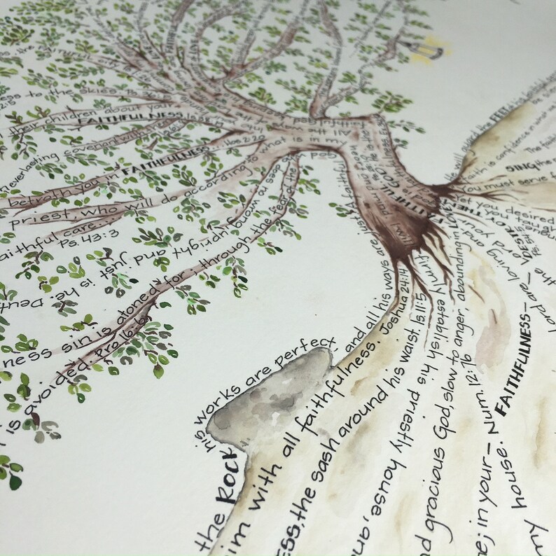 Faithfulness Tree, Nathan's Tree Fine Glicee Art Print - Etsy