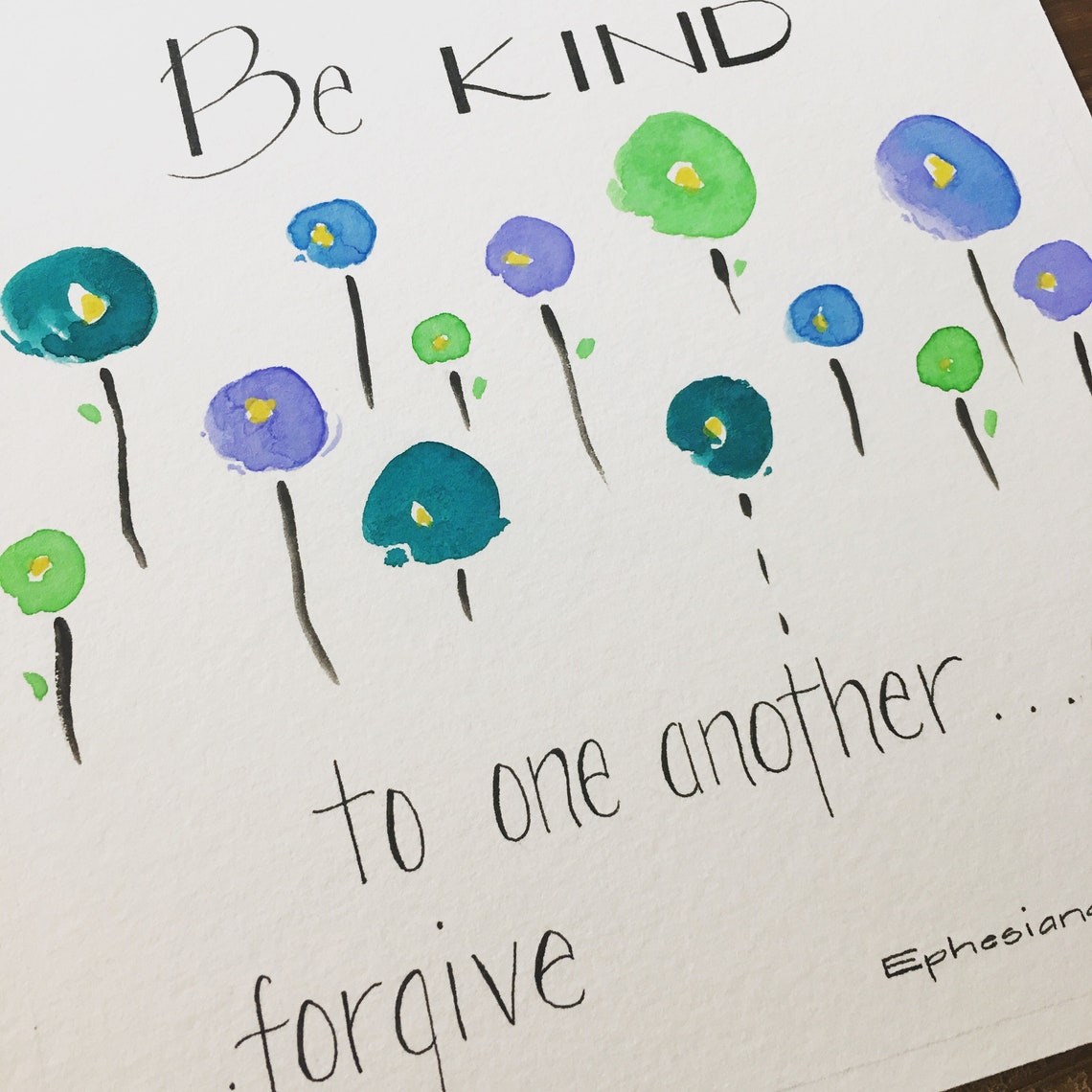 Be Kind Bible Art, Be Kind Art Print, Biblical Art Print, Bible Verse ...