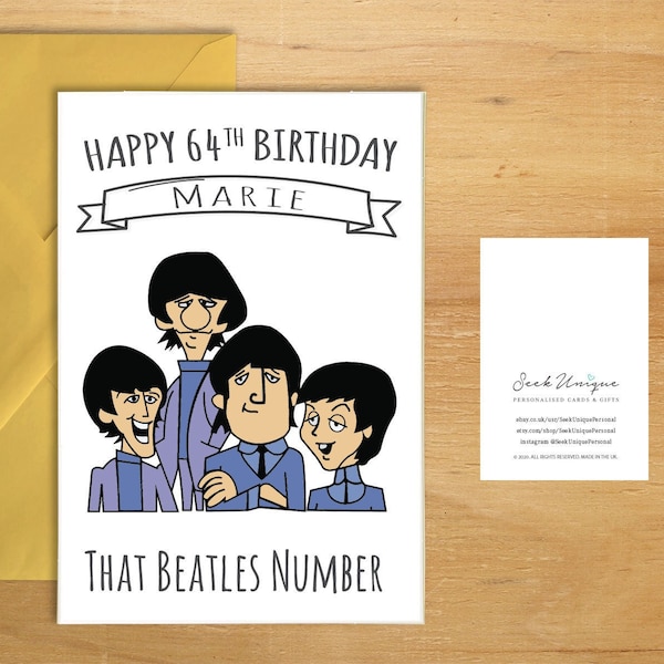 Beatles When Im 64 Birthday Card - Etsy UK