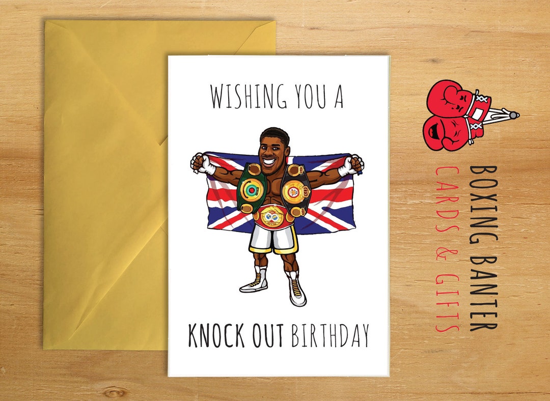 Anthony Joshua AJ Boxing Sport Birthday Greetings Card Gift His Joke ...