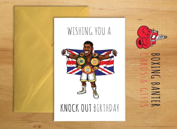 Anthony Joshua AJ Boxing Sport Birthday Greetings Card Gift | Etsy