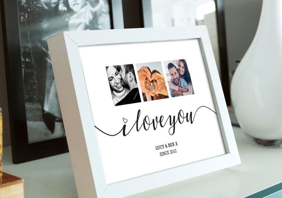 Personalised Selfie Frame Photo Print Message A5 White Gift Art 8x6 ...