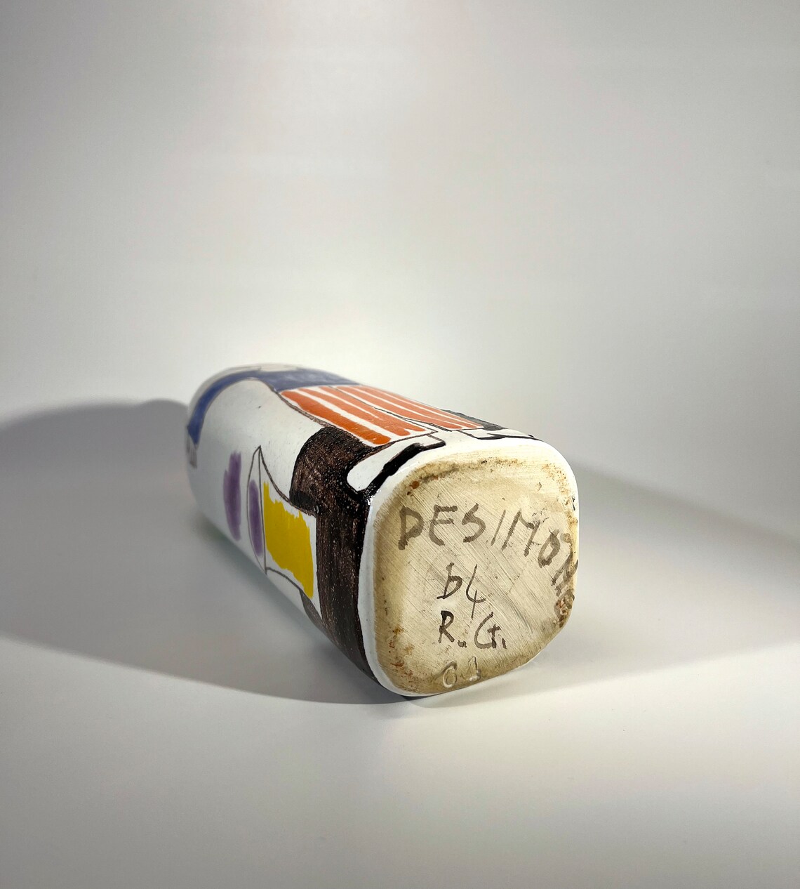 Desimone 'arms Outstretched' Hand Painted Italian Ceramic Bottle Vase ...