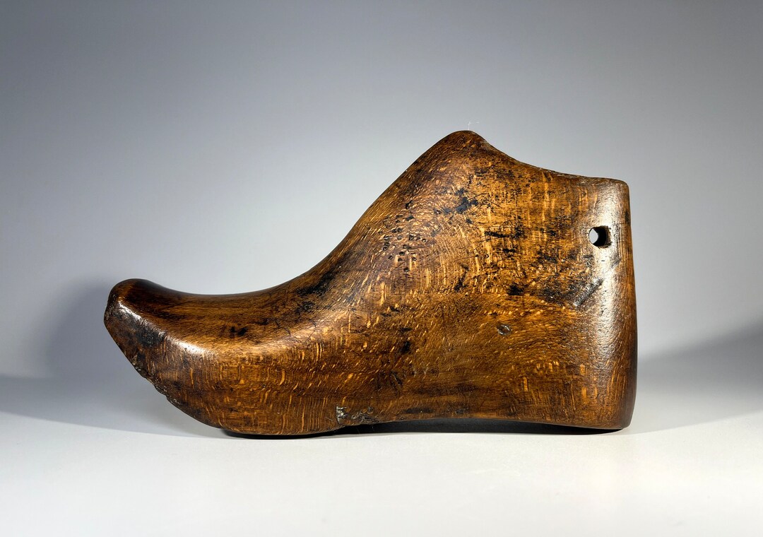 Hand Carved Oak, Wooden Child's Clog Mold From Lancashire Mill, England ...