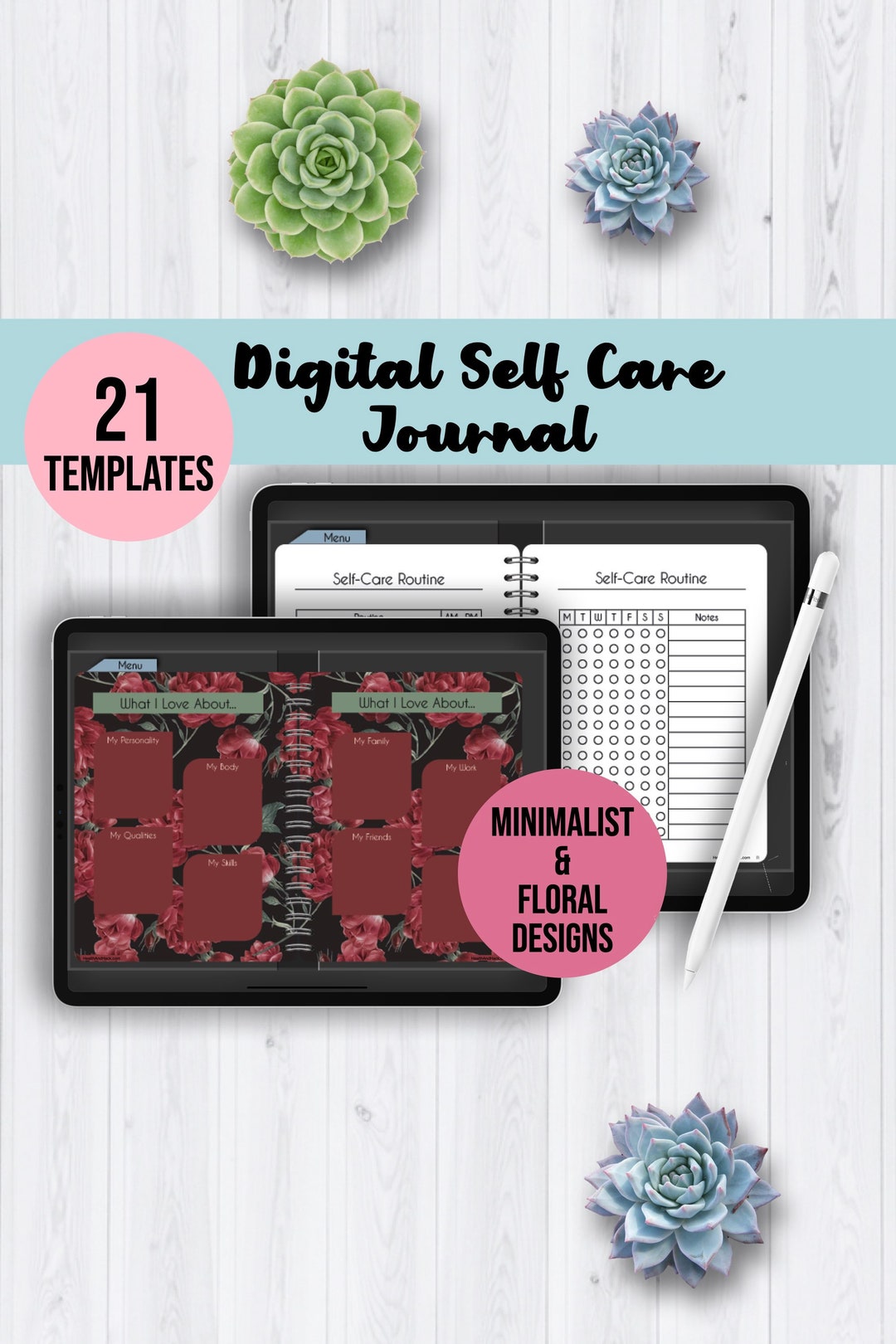 Digital Self Care Planner for Women * Digital Self Care Journal for ...