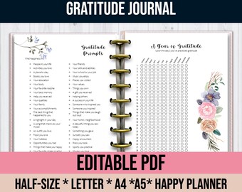 Printable Gratitude Log Affirmation Planner Printable - Etsy