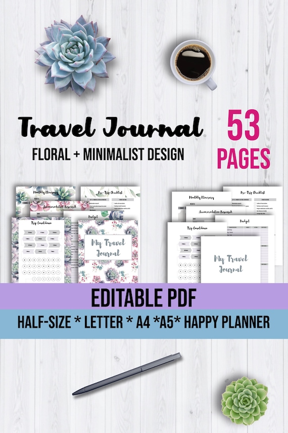 Printable Travel Journal Printable Travel Planner - Etsy