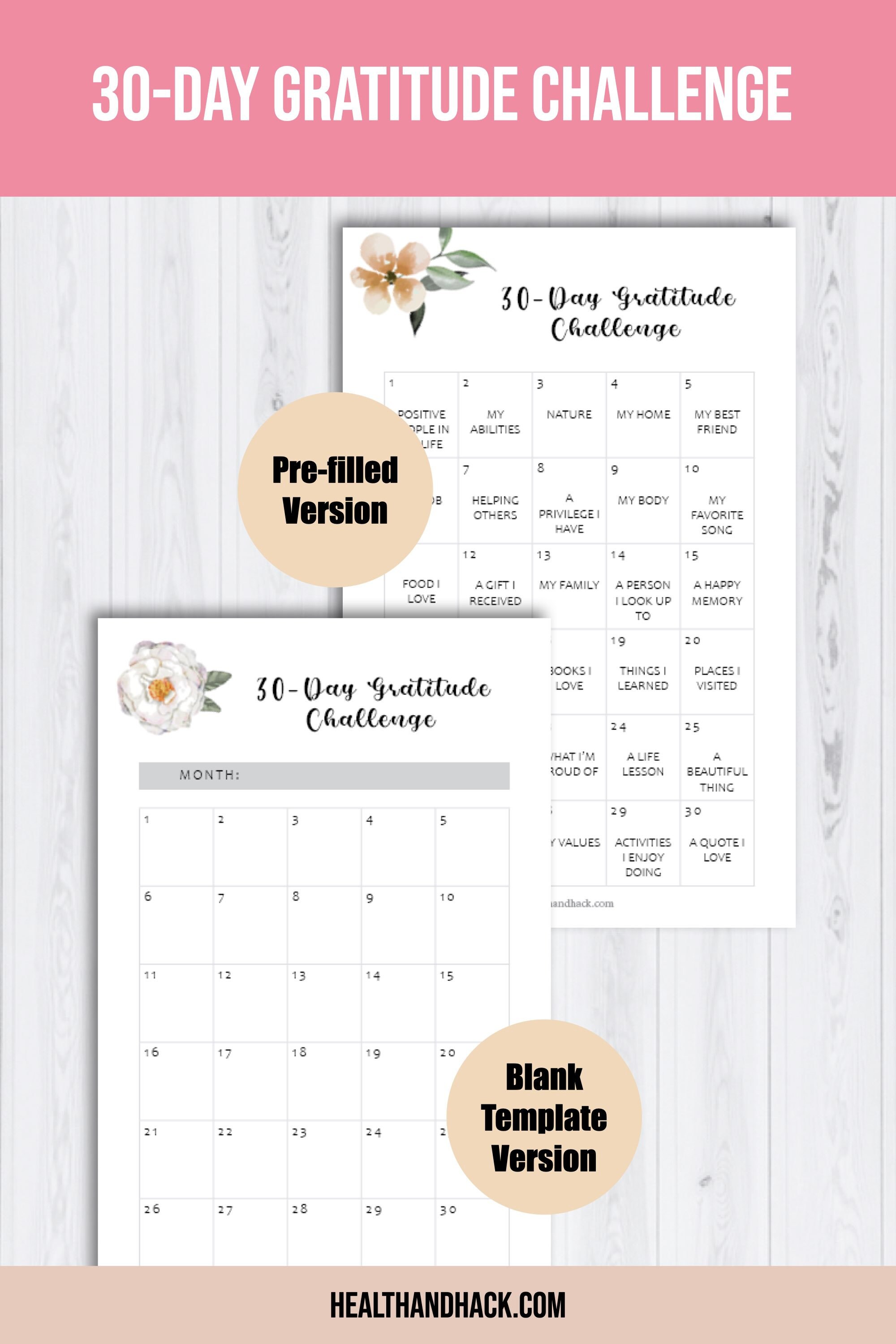 Gratitude Journal Printable Gratitude Journal Gratitude Printable Daily ...