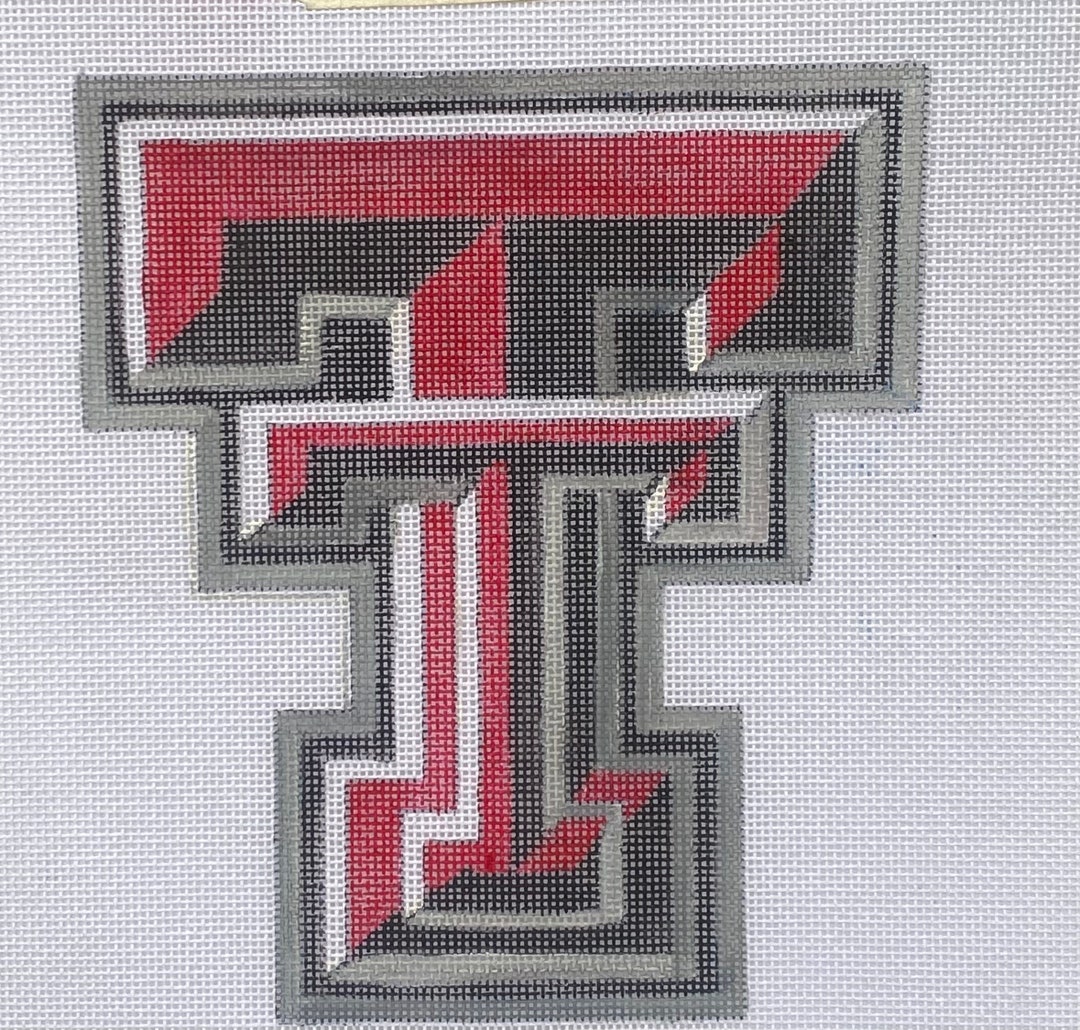 Hand Painted Needlepoint Canvas - Texas Tech by Tracy Dau Designs - Etsy