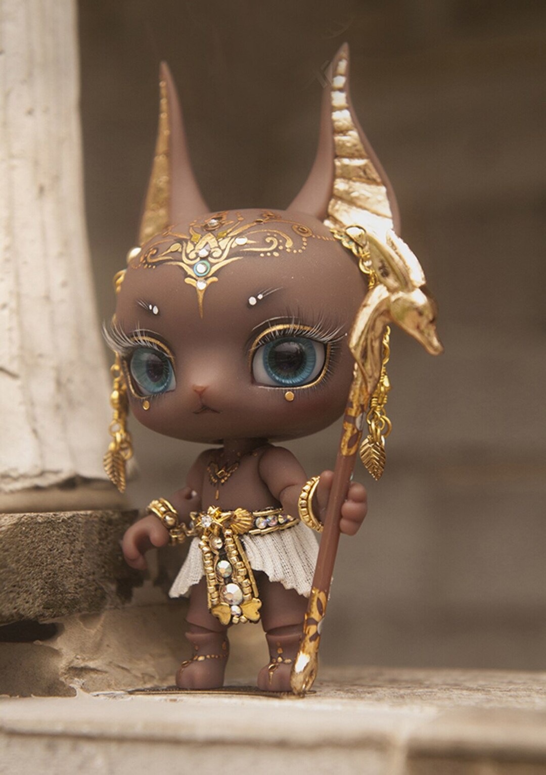 BJD 1/12 Anubis Fancy Resin Figures Little Palm Baby Bjd Doll Dolls ...