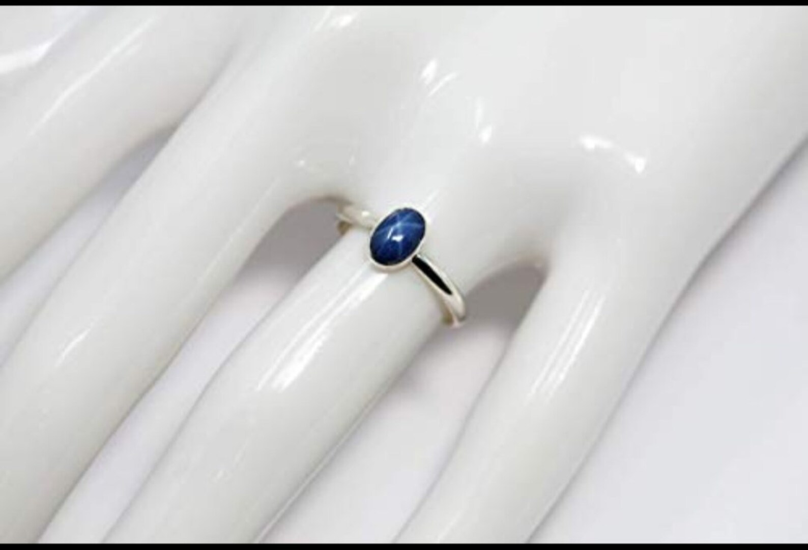 Blue Star Ring/ 925 Sterling Silver Ring / Blue Star Gemstone - Etsy