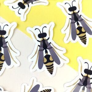 Wasp Sticker, Wasp Vinyl Sticker, Clay Wasp, Insect Sticker for ...