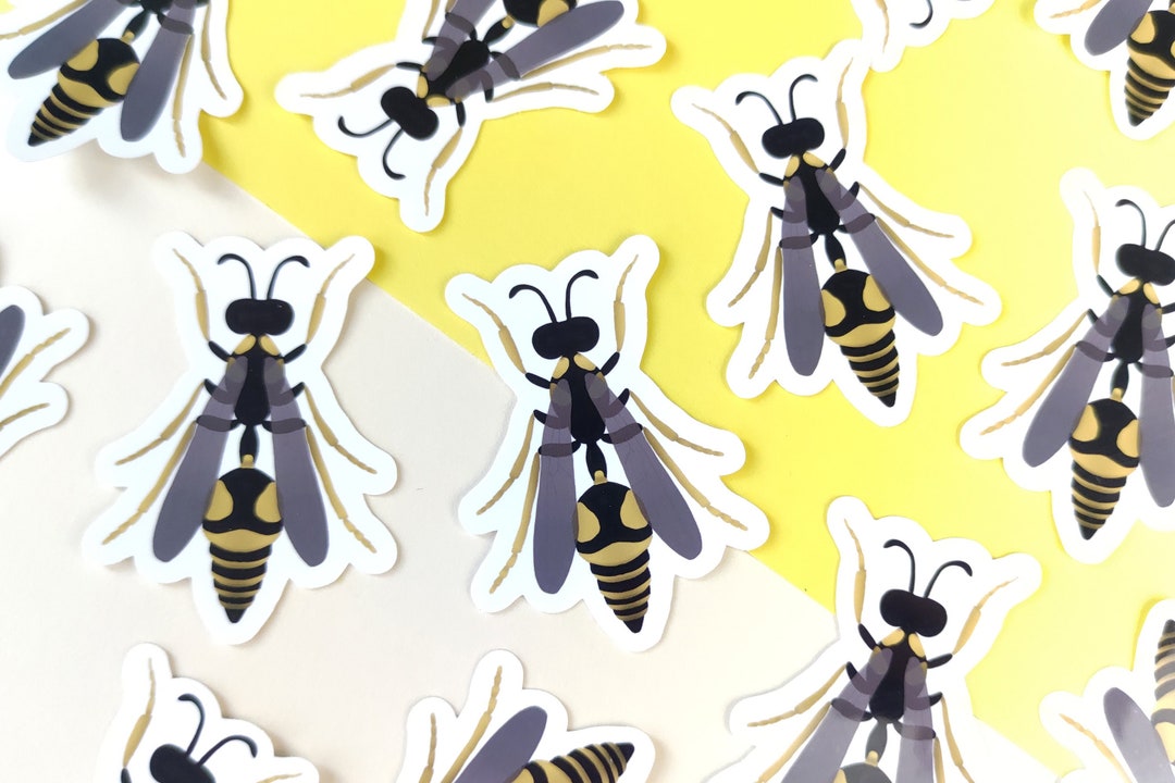 Wasp Sticker, Wasp Vinyl Sticker, Clay Wasp, Insect Sticker for ...