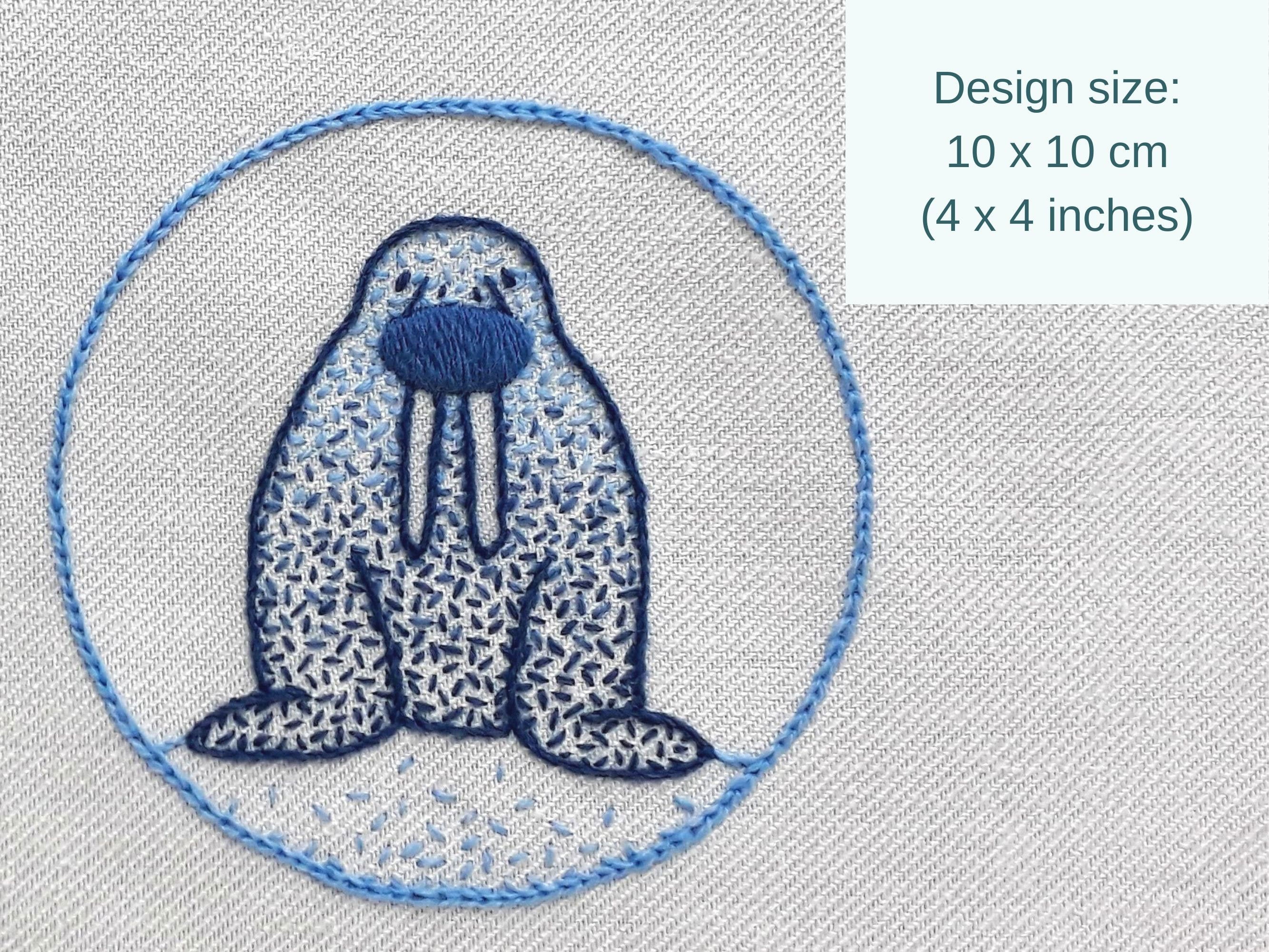 Walrus Embroidery Pattern PDF, Instant Download Walrus Embroidery ...