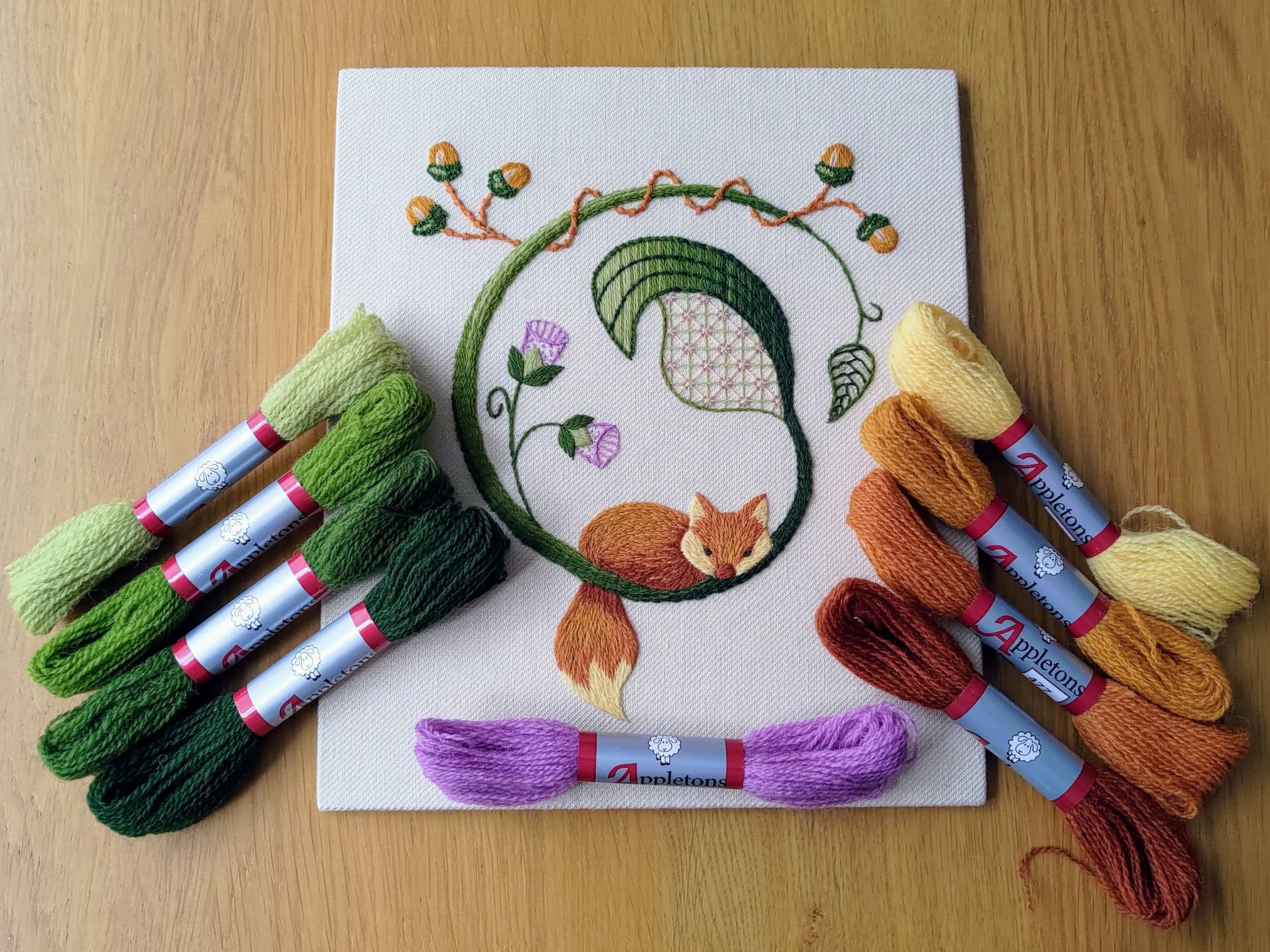 Fox Crewel Embroidery PDF Pattern, Embroidery Pattern Digital Download ...