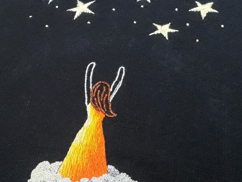 Thread Painting Embroidery Kit With Photo Tutorial Stitch a - Etsy