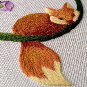 Fox Crewelwork Embroidery Kit, Fox Thread Painting Embroidery Kit and ...