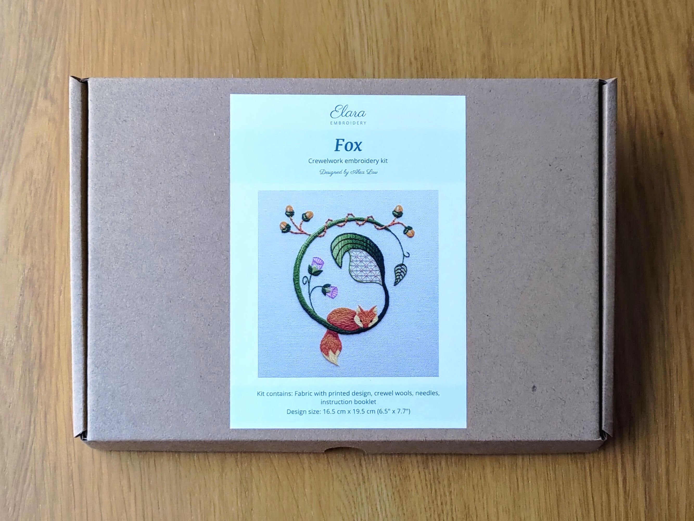 Fox Crewelwork Embroidery Kit Fox Thread Painting Embroidery - Etsy