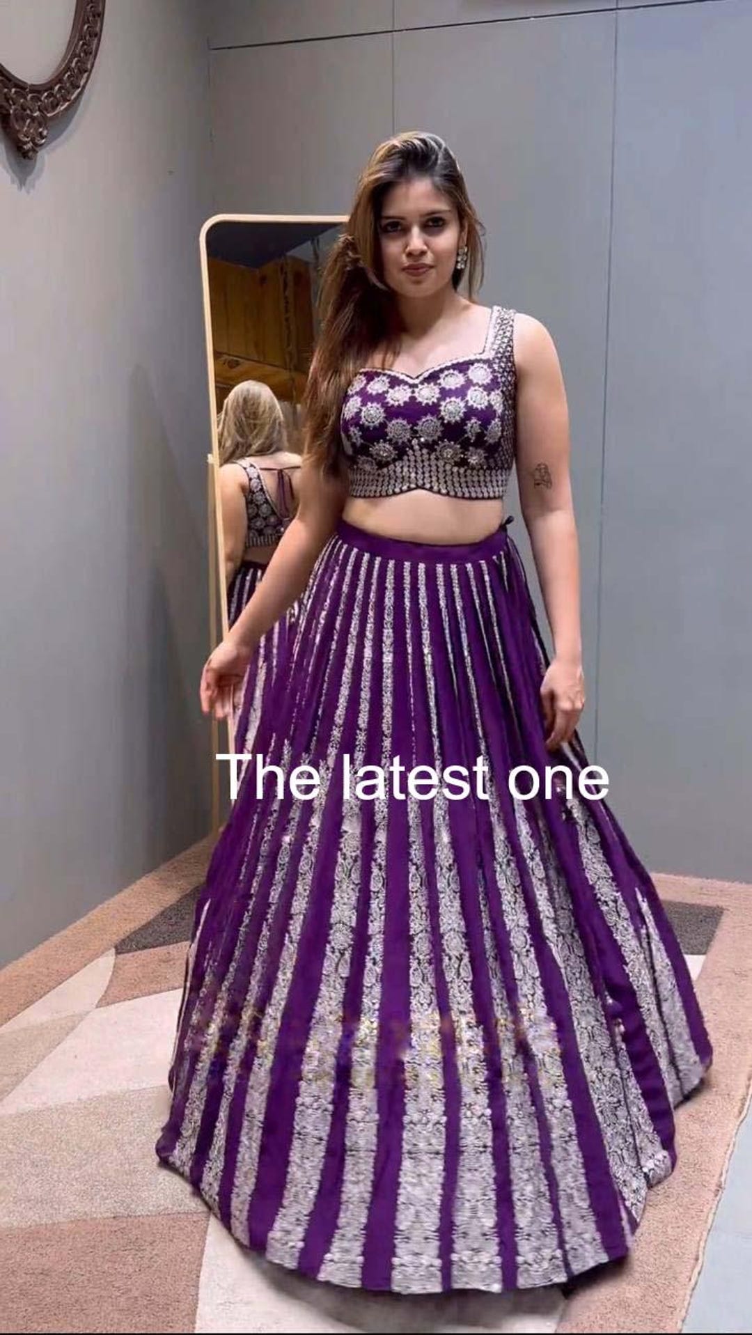 Purple Lehenga Choli for Women Indian Designer Wedding Lehanga Choli ...