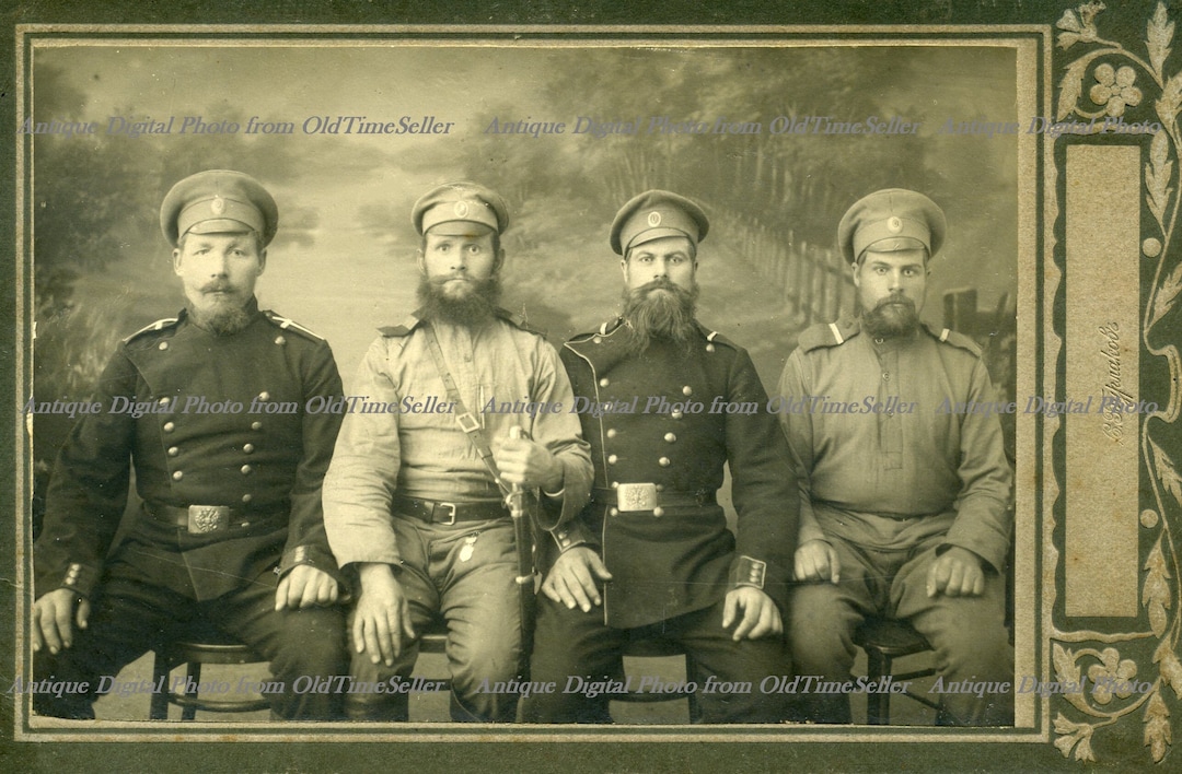 1900s.soldiers of the Tsarist Army.russian Vintage Digital Photo ...