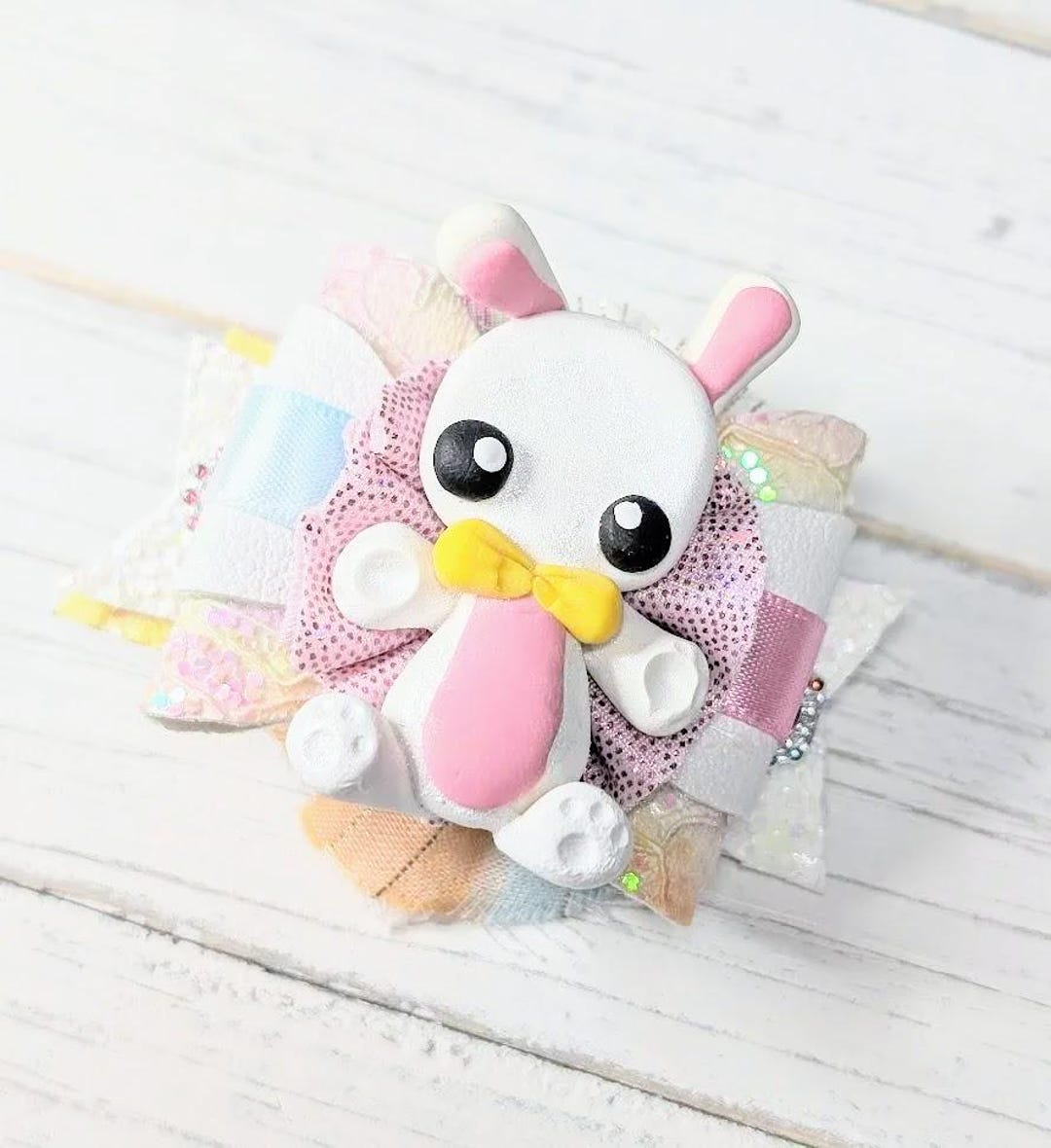 Easter Finds - Easter Faux Leather Hair Bow - 2 1/2" Mini Sweet Bunny ...
