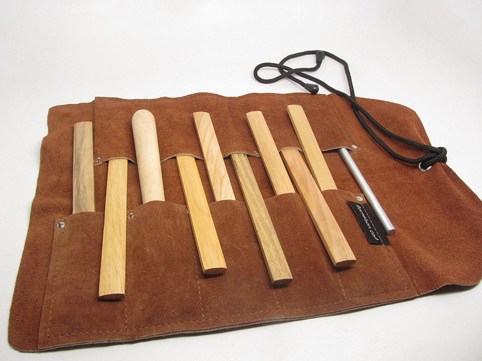 Agate Burnishers - 10 Pc Set - Includes Leather Tool Roll - Bezel Gold ...