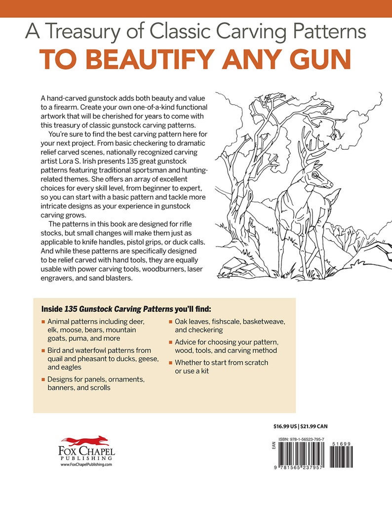 135 Gunstock Carving Patterns & Ramelson/ullman 2 Line 16LPI Checkering ...