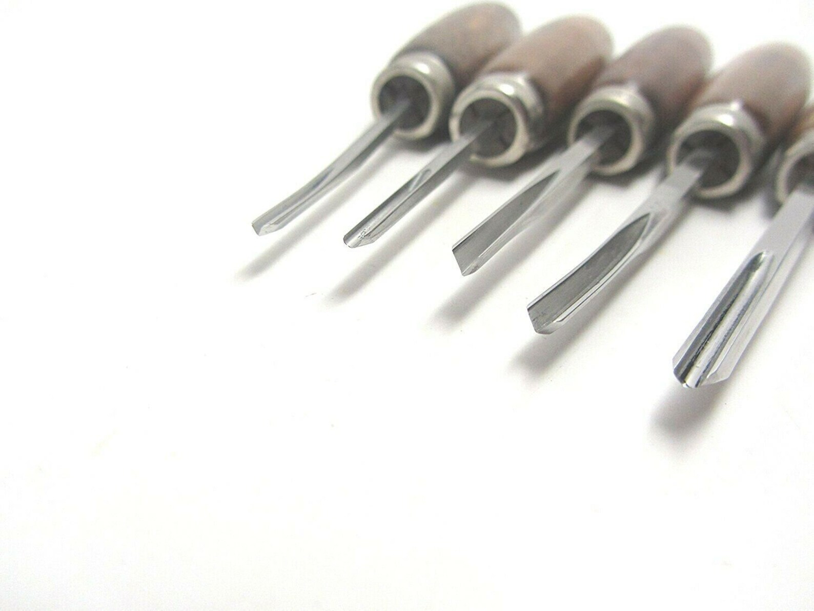 Gunstock Gunsmith Woodcarving V & U Chisel Carving Set for Checkering ...