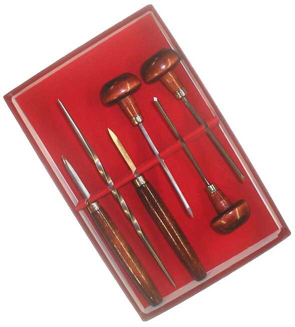 E C Lyons Intaglio Set B 6 Tools Etching Burnisher Twisted Scriber ...