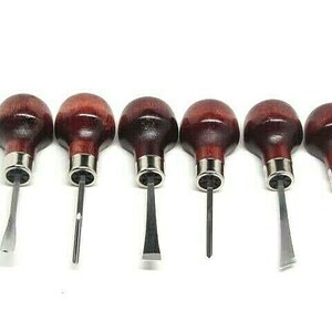 6pc Woodcarving Gunsmith Tools Hobby Craft Palm Chisels Beginners ...