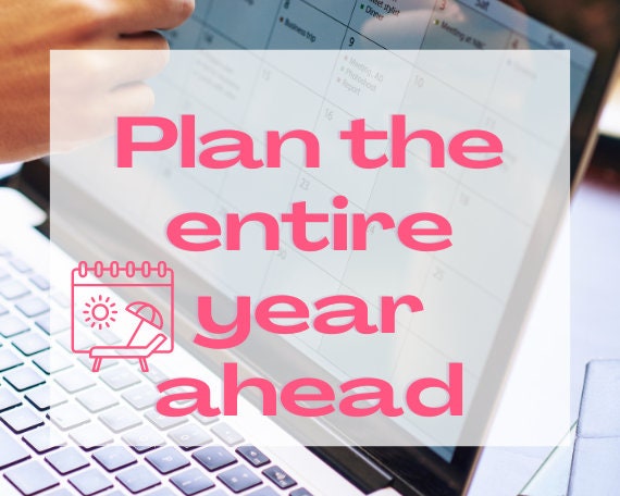 Team Time off Calendar | Digital Leave Planner | Annual Team Schedule ...