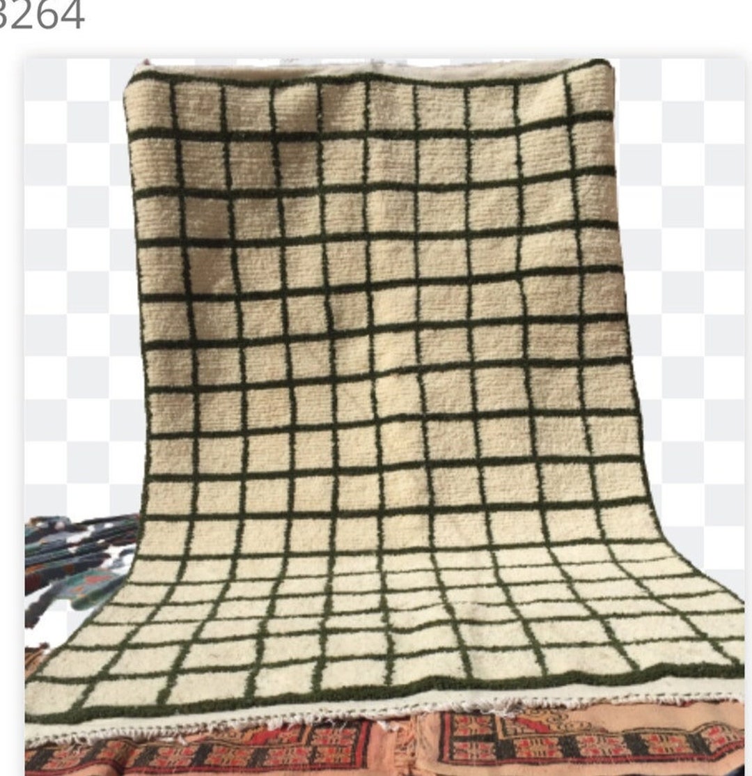 Custom Moroccan Checkered ,custom Rug,checkerboard Rug, Beni Ourain Rug ...