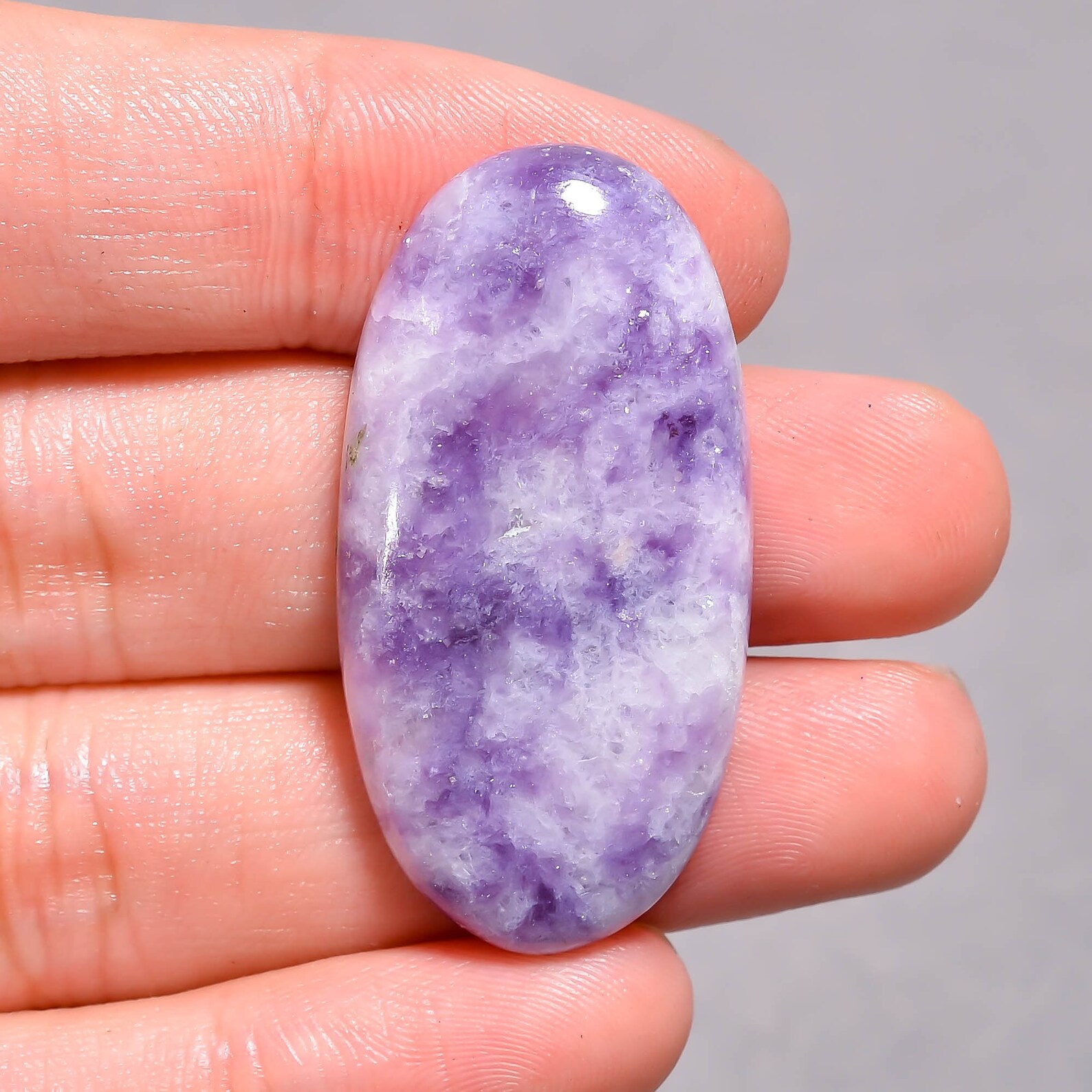 Natural Lepidolite Cabochon Gemstone Oval Shape Cabochon | Etsy