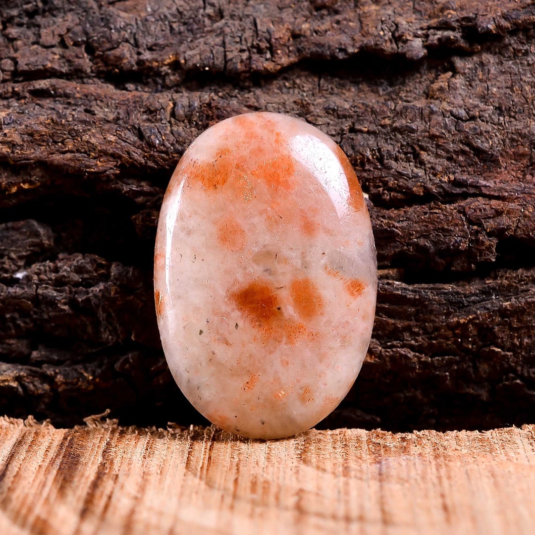 52cts Natural Indian Sunstone Cabochon, Sunstone Oval Shape Cabochon ...