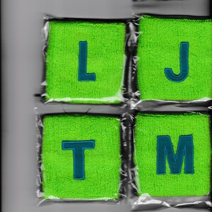 2 X Wristle Bound Embroiderd Letter - Etsy