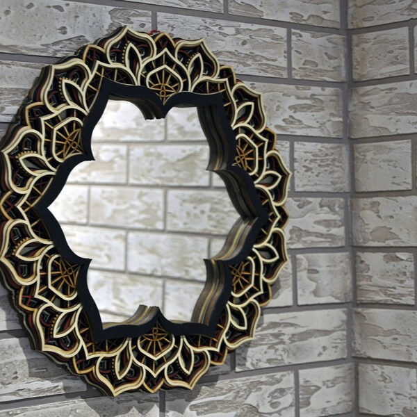 Funky Wood Mirror - Etsy