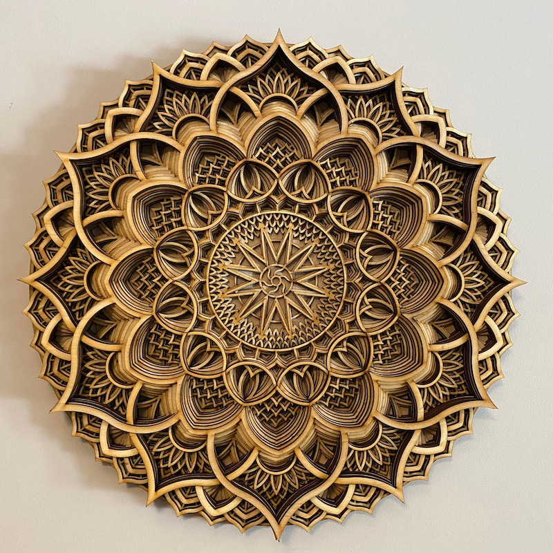 Mandala Wood - Etsy
