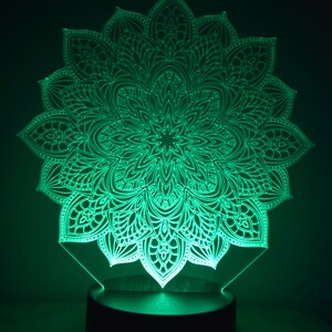 Mandala Lamp, LED Lamp, Changing Colors, Night Light Lamp - Etsy