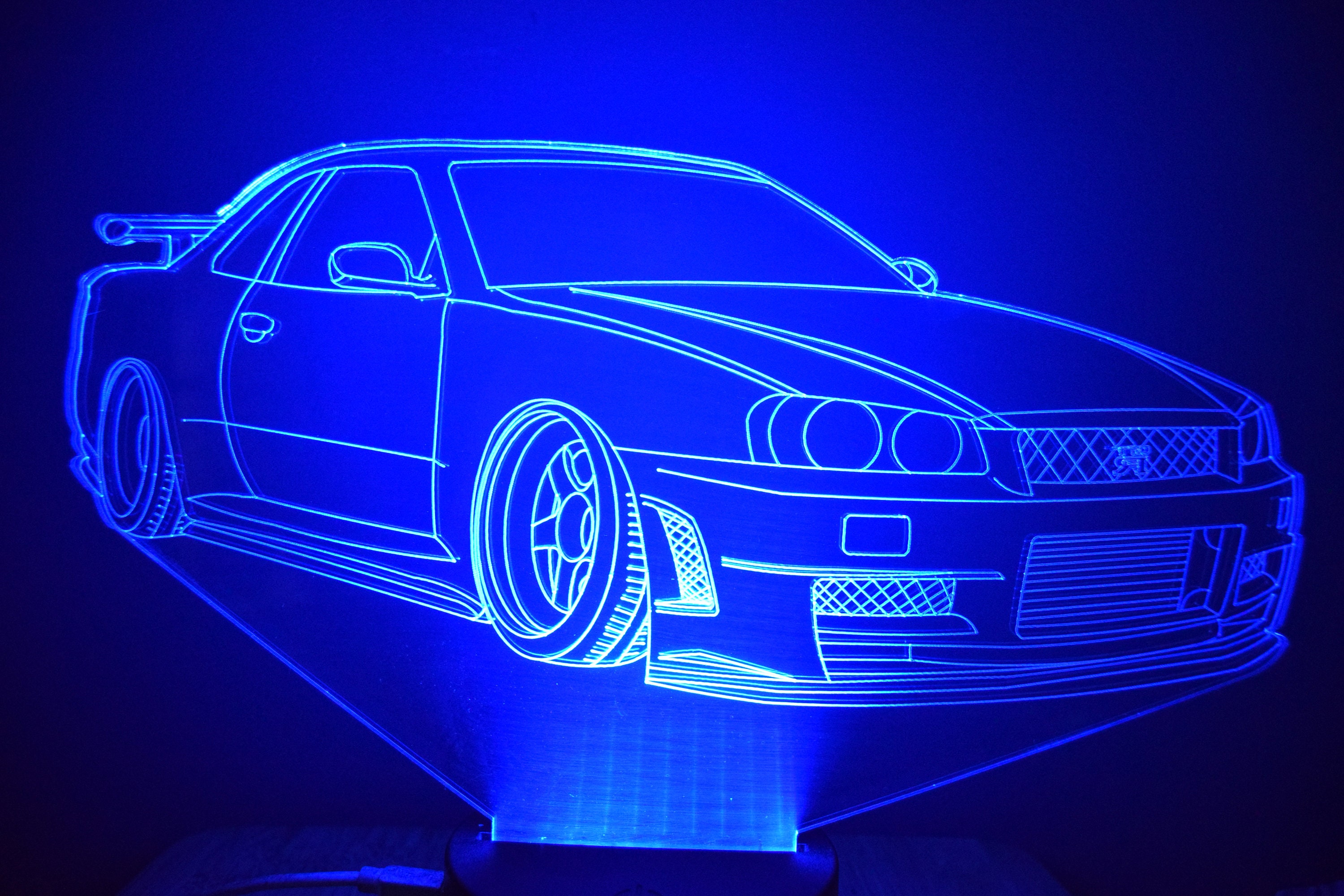Nissan Skyline R34 GTR Car Lovers LED Lamp - Etsy Australia